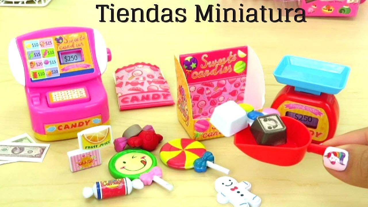 Tiendas Miniaturas con Comida, Dinero y Accesorios - YouTube
