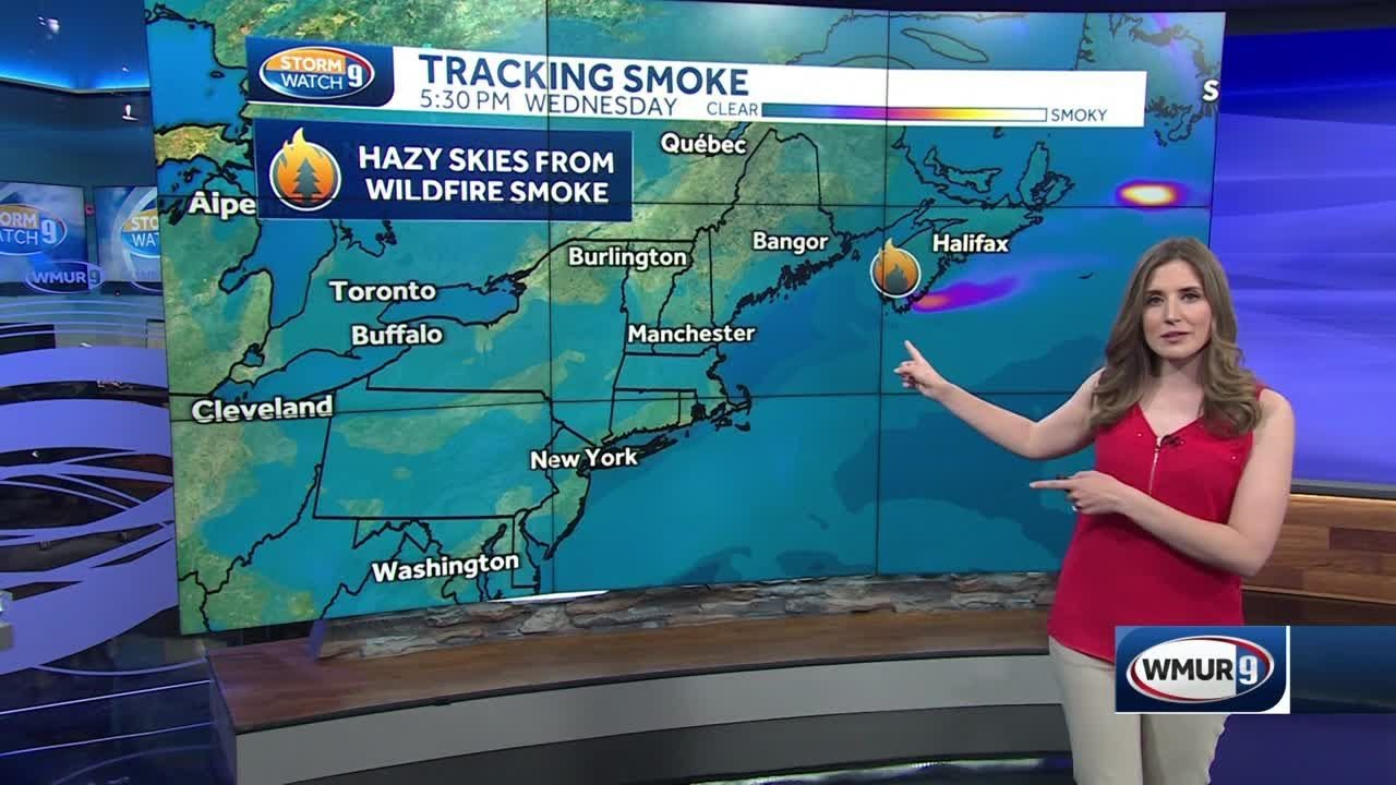 Tracking smoke moving into New Hampshire from wildfires in Canada - YouTube