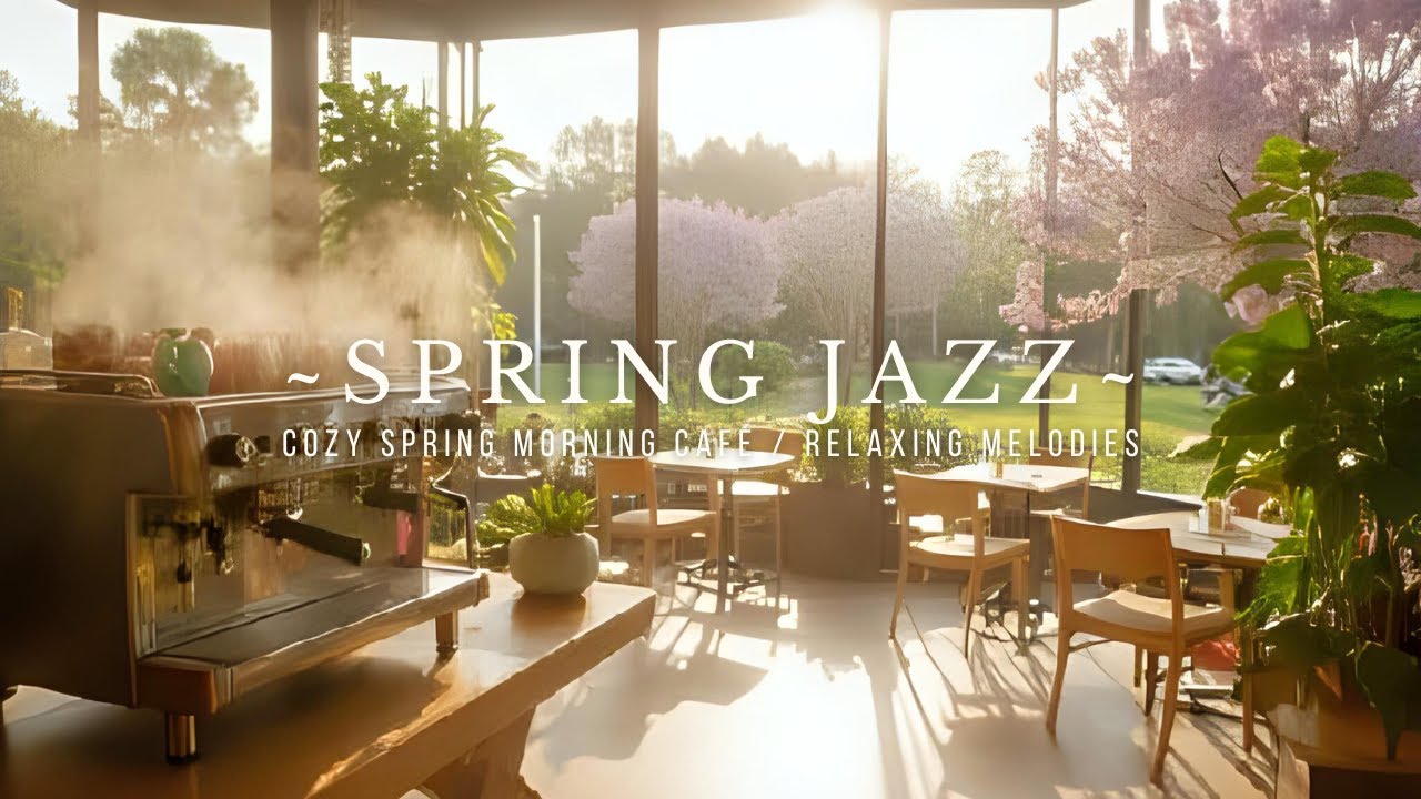 🌿 Spring Jazz | Cozy Spring Morning Café Ambience | Relaxing Coffee ...