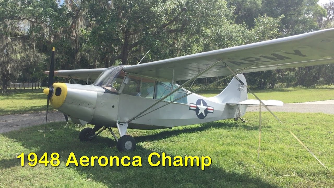 1948 L16 Aeronca Champ Portrait - YouTube