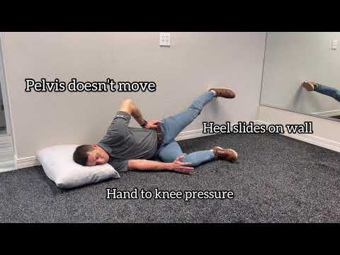 Hip Abduction Wall Slides - YouTube