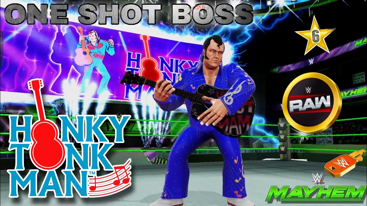 New Golden Era Superstar Honky Tonk man One Shot Boss WWE MAYHEM - YouTube