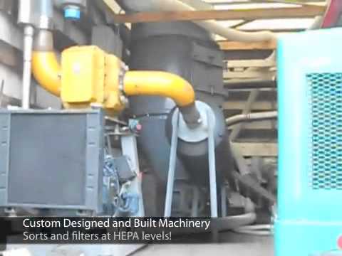 Rubber trap range cleaning made easy by Lead Reclamation - YouTube