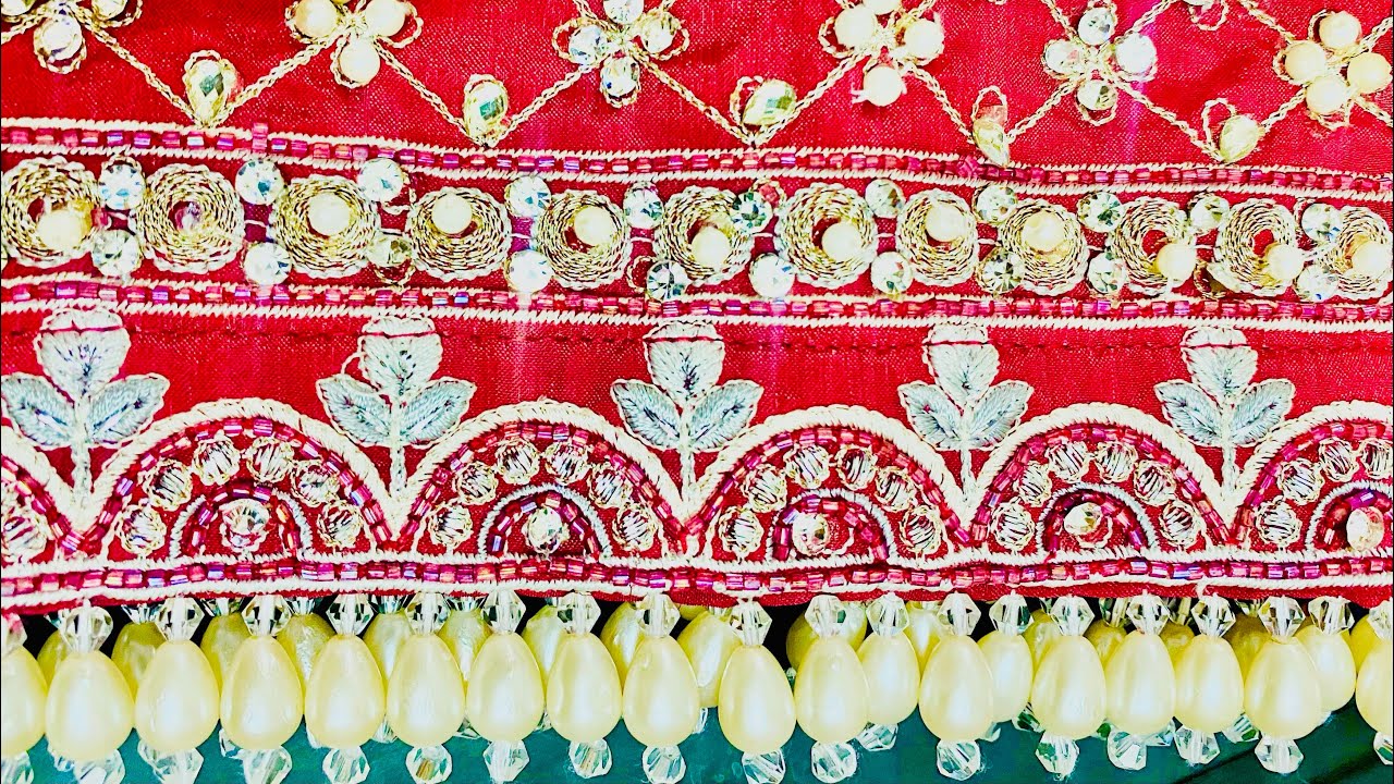 Eid ki dress attach moti decoration!!2023 - YouTube