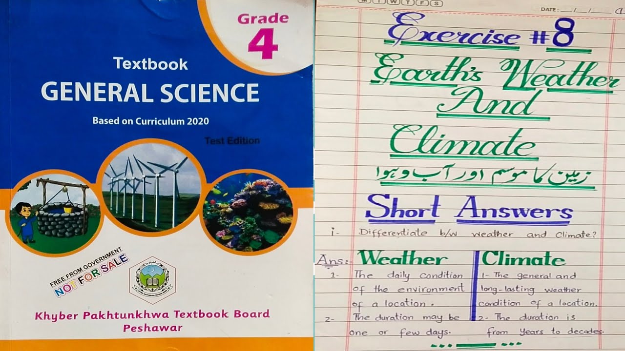 Class 4th Exercise 8 Earth s Weather And Climate General Science Book class-4th-exercise-8-earth-s-weather-and-climate-general-science-book