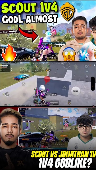Scout_op 1v4 vs Godlike? 🫡 Scout vs Jonathan 1v4 🥶 Scout 1v4 clutch ⚡ @officialscoutop - YouTube