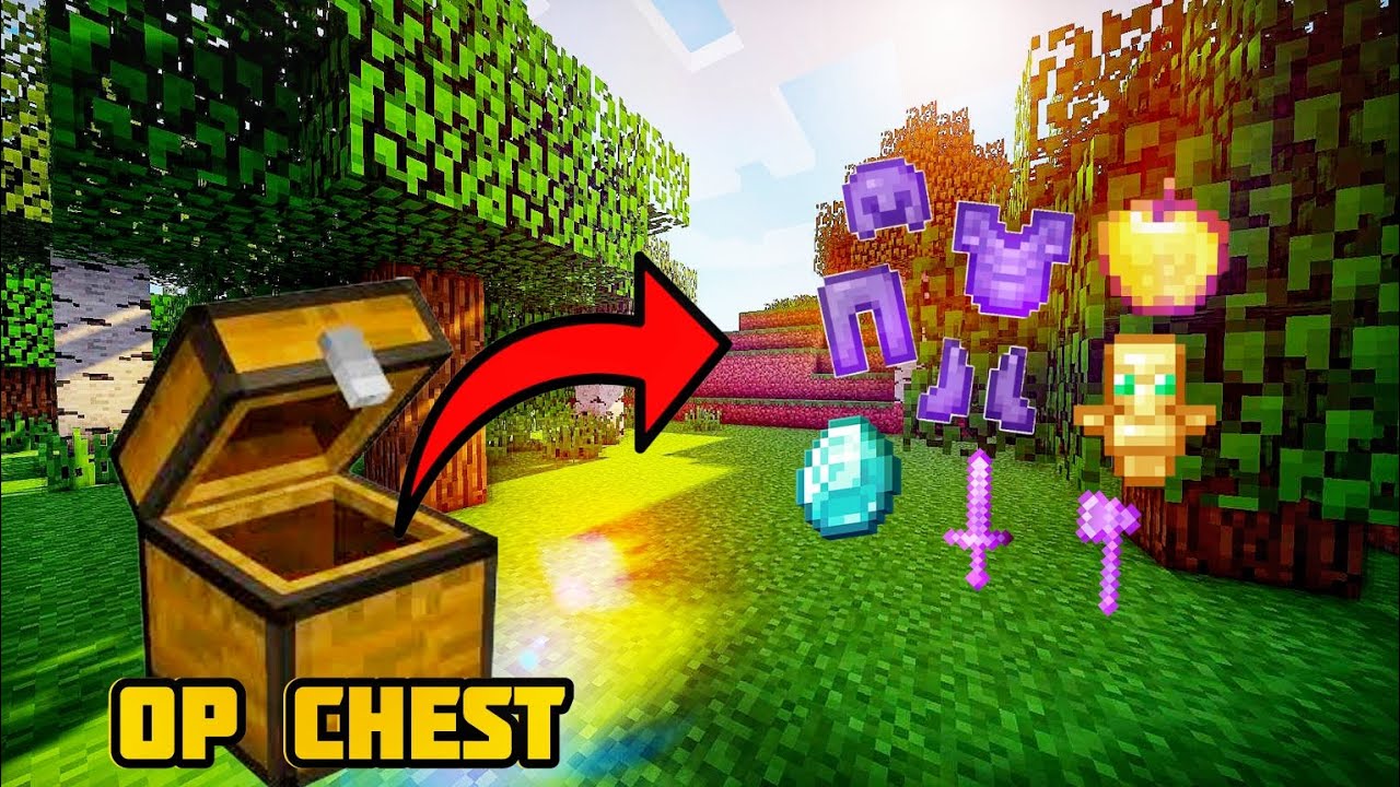 MINECRAFT BUT THERE ARE OP CHEST 😎 #youtube #minecraft - YouTube