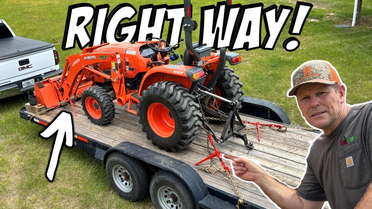 Do You REALLY Know How To Chain A Tractor To A Trailer? - YouTube