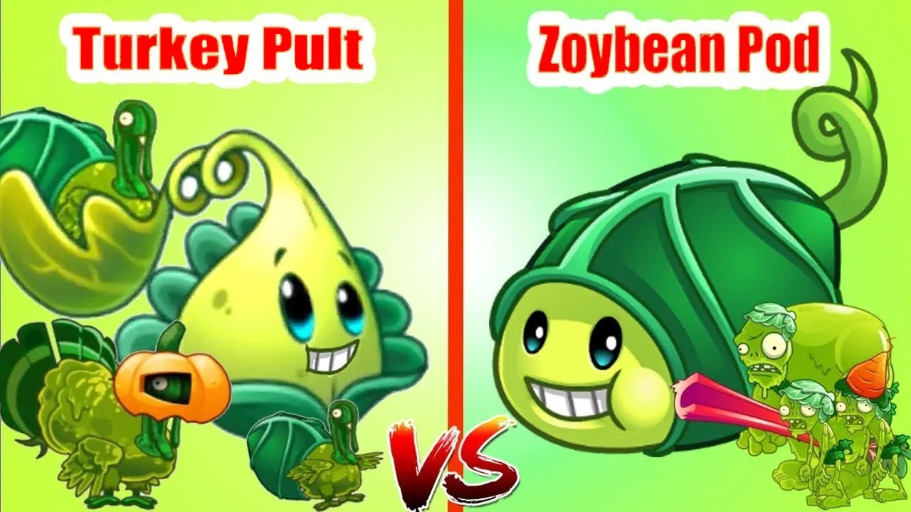 Turkey PULT vs Zoybean POD - Which Plant Will Win? - Pvz 2 Plant vs ...