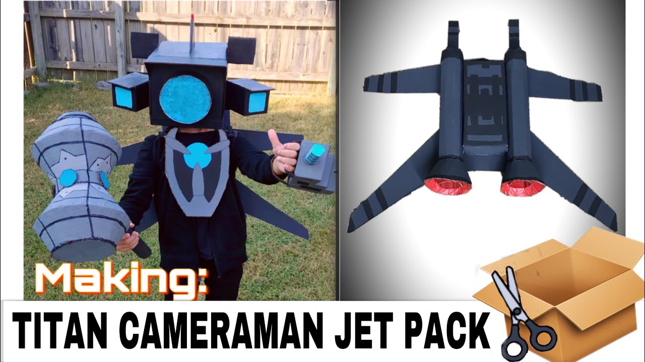 How to make a Titan cameraman jet pack costume #titancameraman # ...