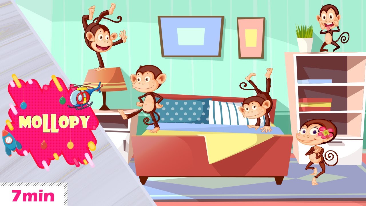 Animal Song for Kids | Five Little Monkeys & Baa Baa Black Sheep & Finger Family - YouTube