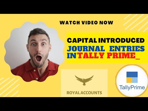CAPITAL INTRODUCED JOURNAL ENTRIES IN TALLY | CAPITAL INTRODUCED IN ...