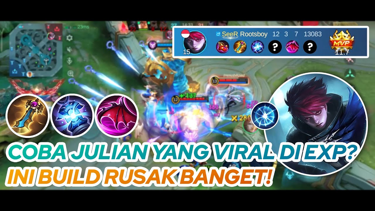 JULIAN GAMEPLAY | COBA JULIAN YANG VIRAL DI EXP? INI BUILD RUSAK BANGET ...