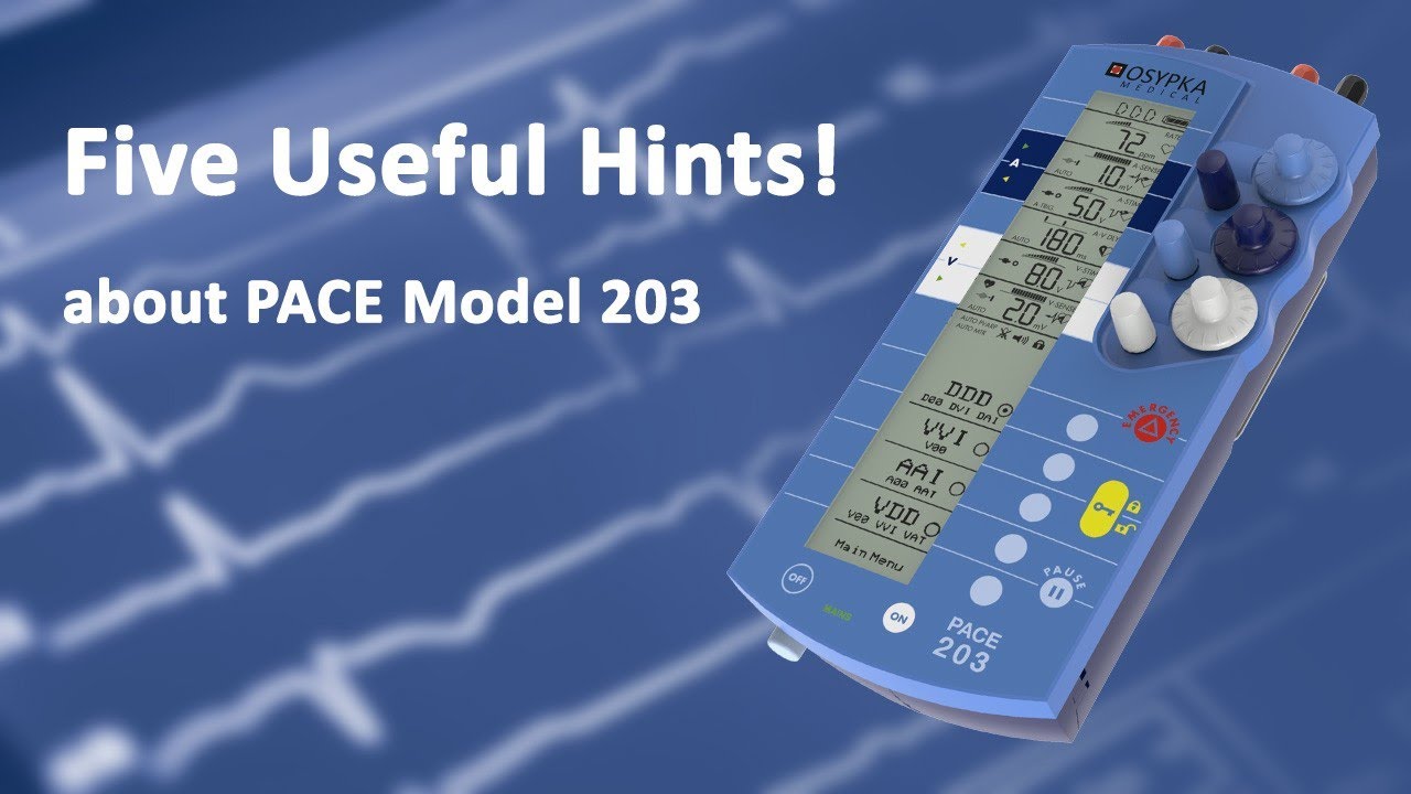 Five useful hints about the external pacemaker PACE Model 203 - YouTube