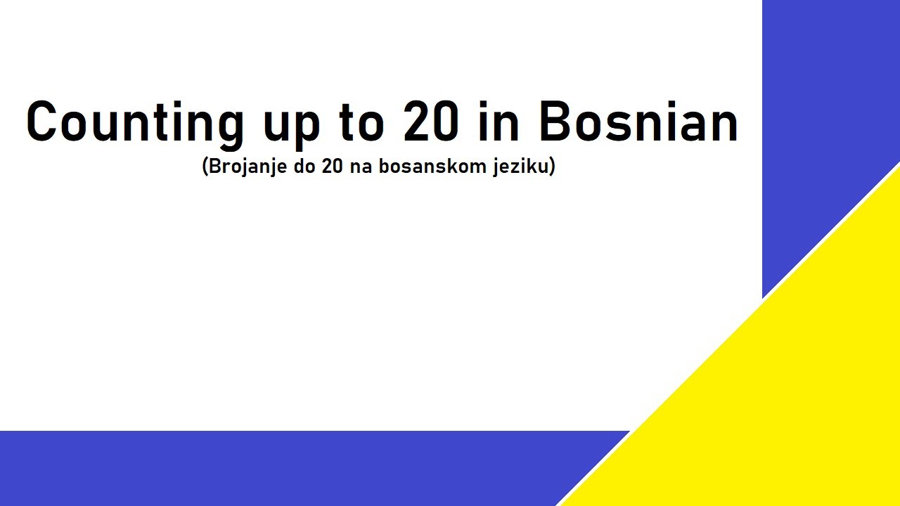 Counting up to 20 in Bosnian - YouTube
