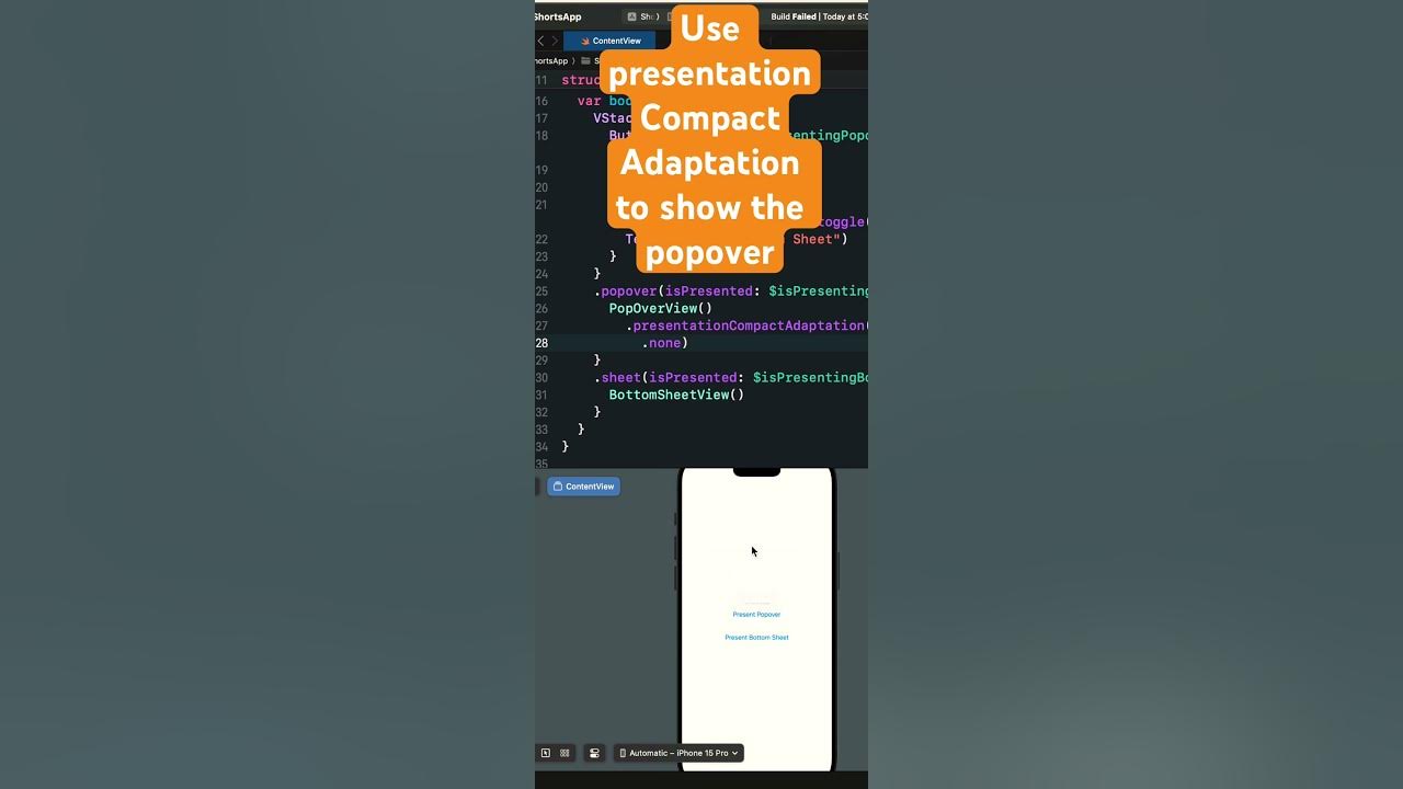 Overriding Sheet Presentation Swift Swiftprogramming Tutorial Swiftui Youtube 