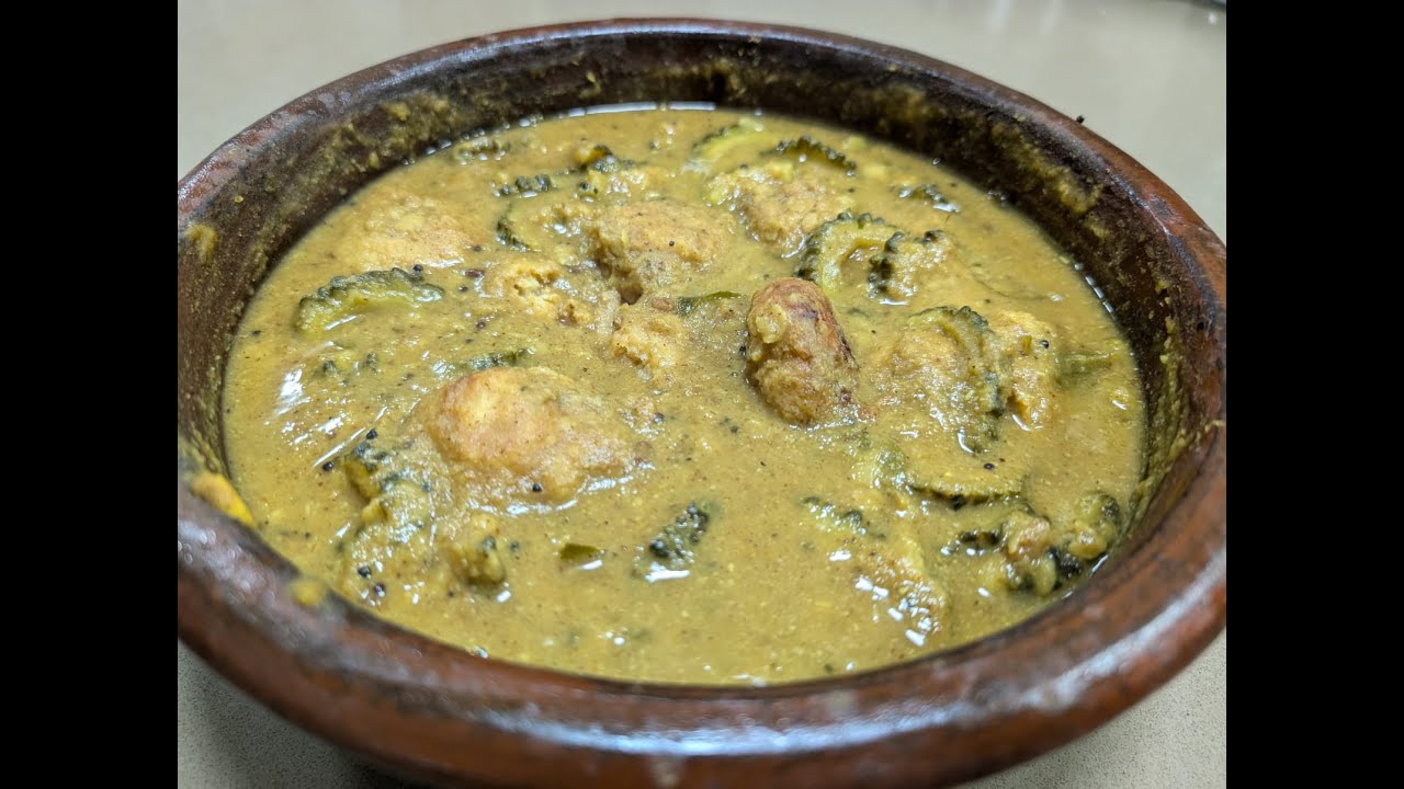 BITTERGOURD PITLAI - Tangy spicy main dish with bitter gourd and Bonda ...