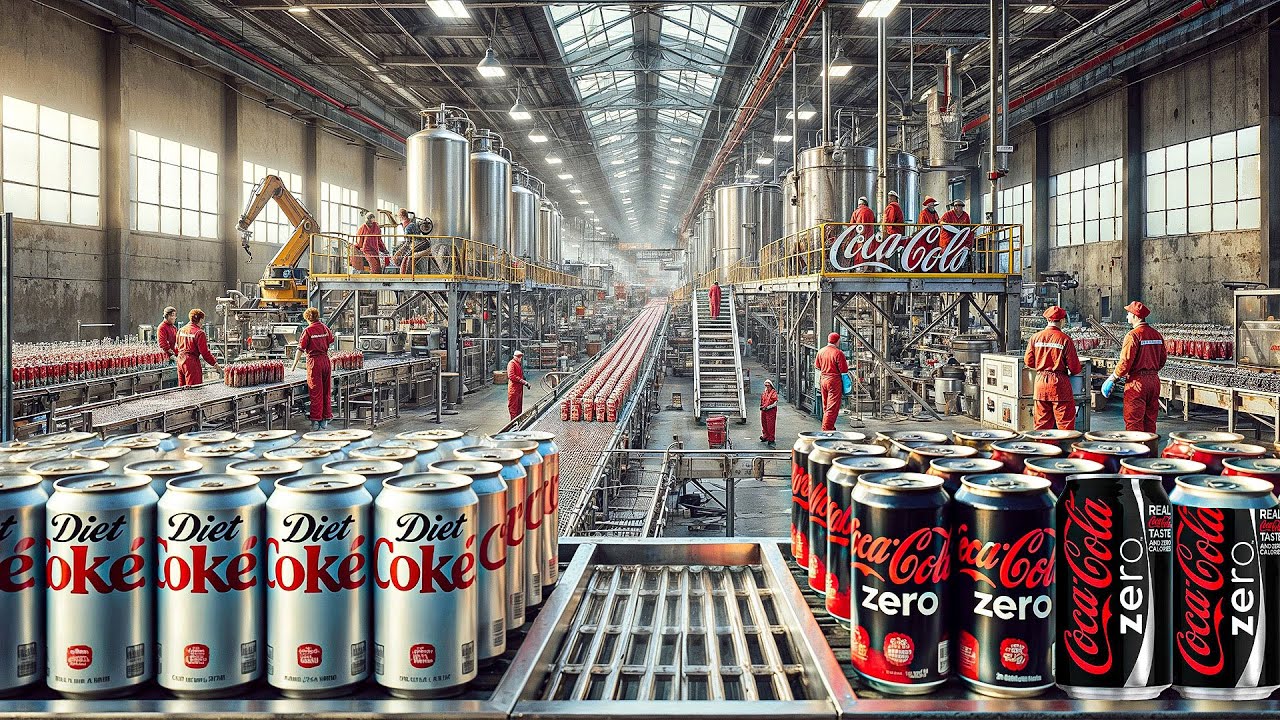 How Millions of Diet Cokes and Coke Zeros are made in a factory ...