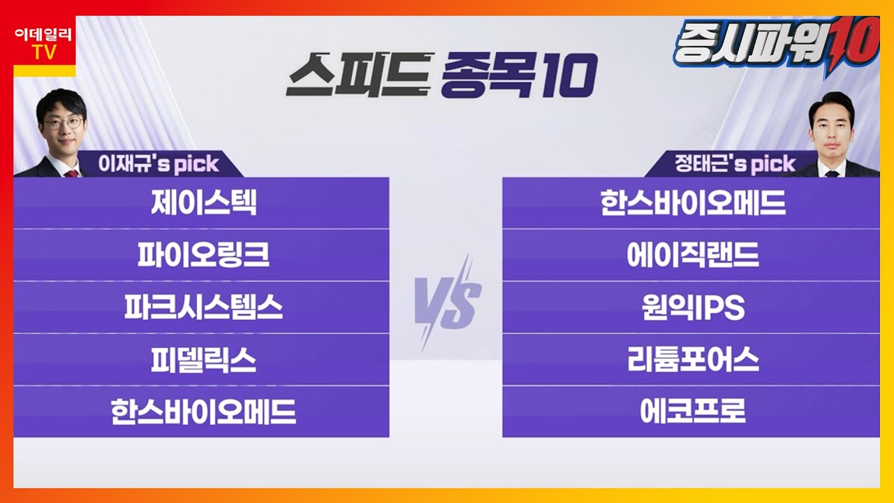 제이스텍 한스바이오메드 파이오링크 에이직랜드 파크시스템스 원익ips 펨트론 리튬포어스 씨아이에스 에코프로스피드