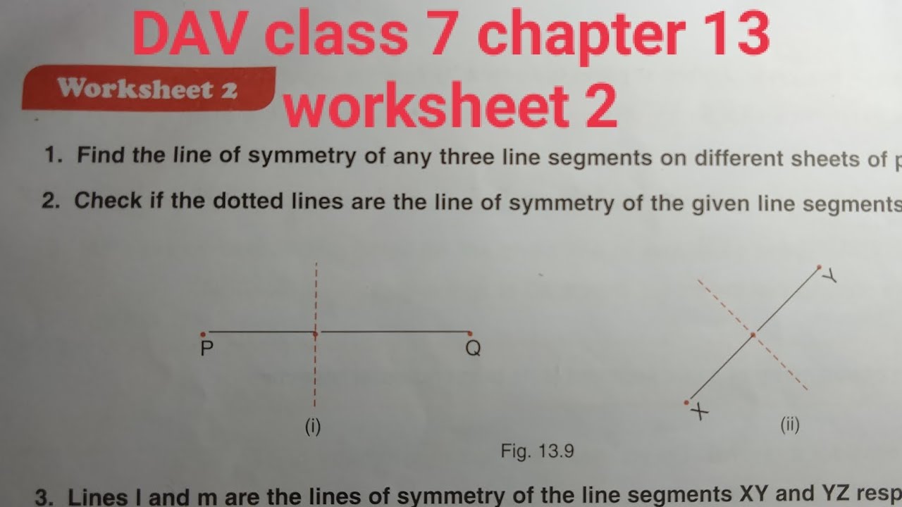 DAV class 7 chapter 13 worksheet 2 ।Class 7 maths chapter 13 worksheet ...