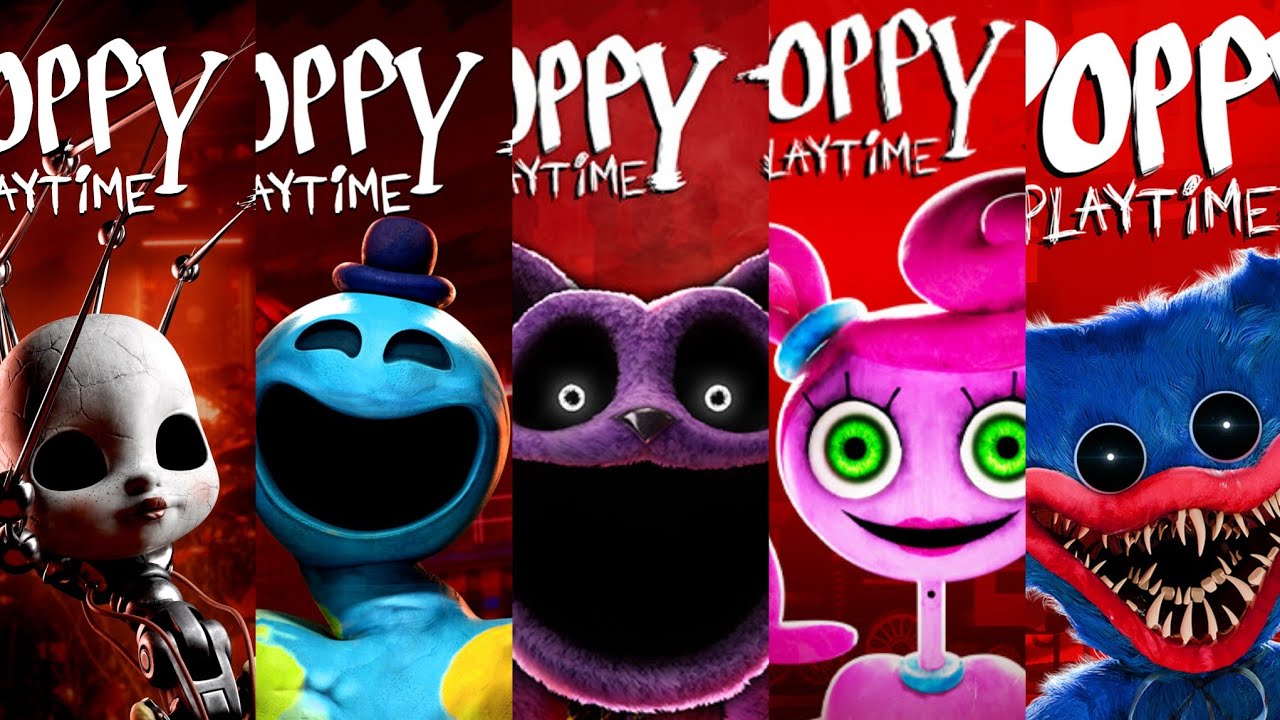 Poppy Playtime Chapter 1 2 3 4 5 - All Vertical Banners Comparison ...