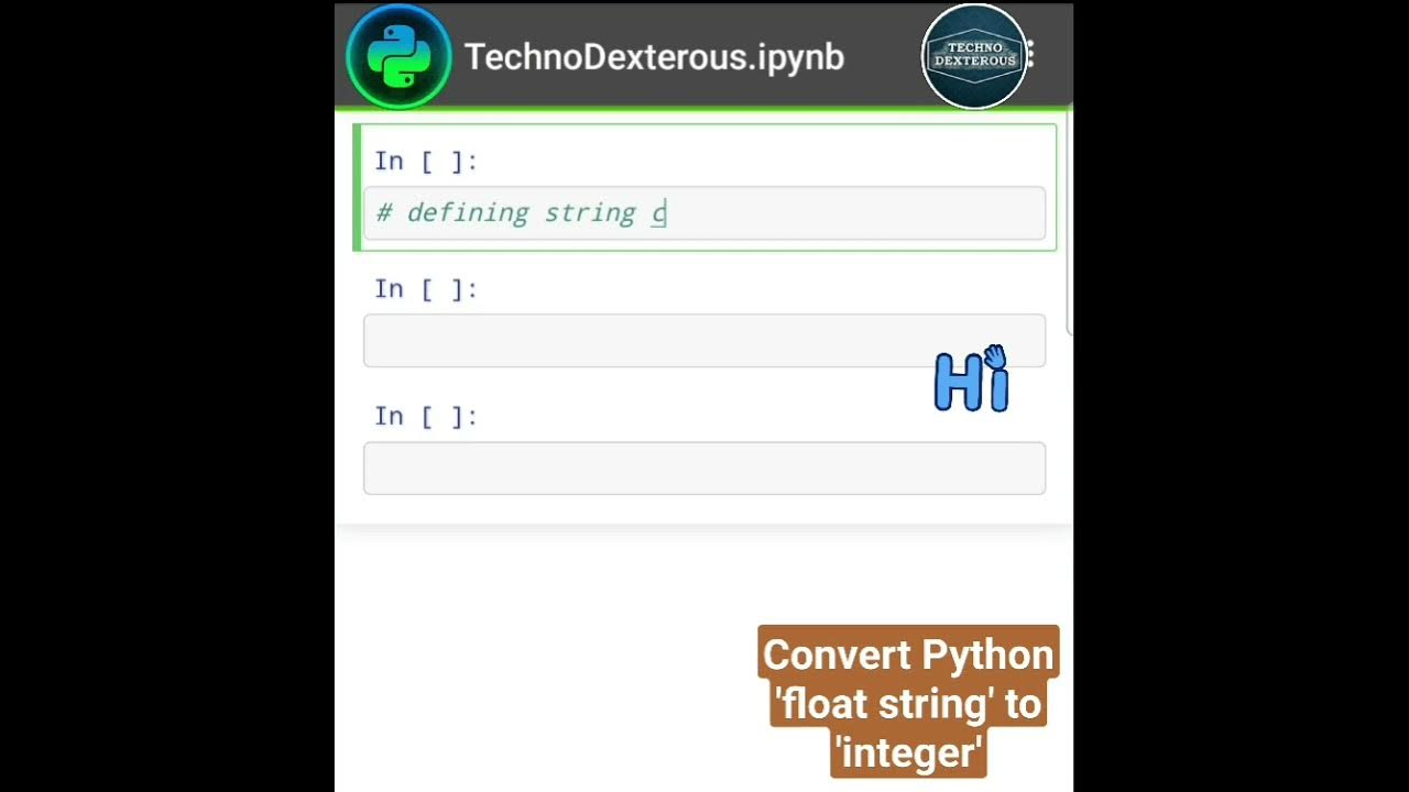 How To Convert Float String In To Interger Python Technodexterous Programming Tricks Youtube
