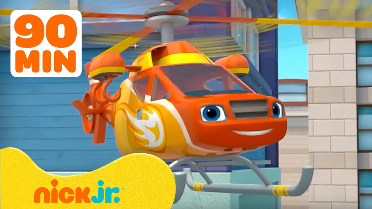 Blaze | 90 minutos de TRANSFORMAÇÕES AÉREAS do Blaze! 🚁 ️ com AJ | Nick ...