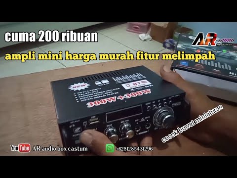 review & tes power ampli mini harga 200 ribuan sudah bisa buwat ...