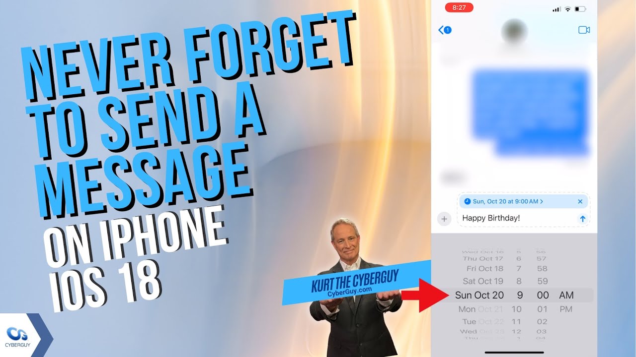 Never forget to send a text message again with iOS 18's new send later feature | Kurt the ...