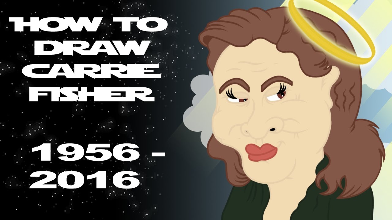 How To Draw Carrie Fisher - YouTube