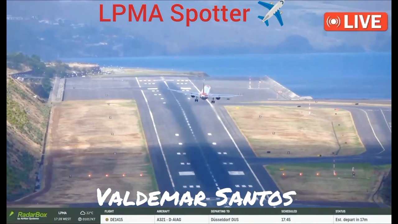 Madeira Airport WINDY Live Action LPMA Spotter ️ 15/12/2024 - YouTube