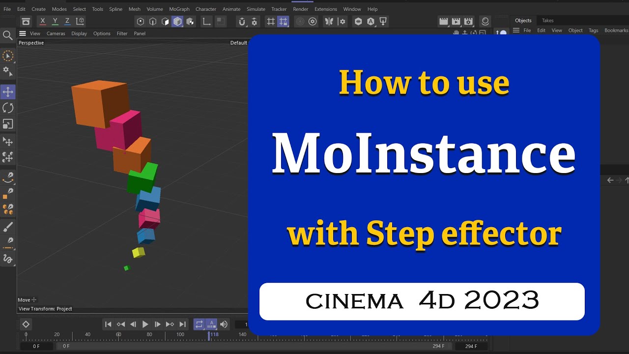 How to use MoInstance with Step effector in Cinema 4D 2023 @MaxonVFX - YouTube