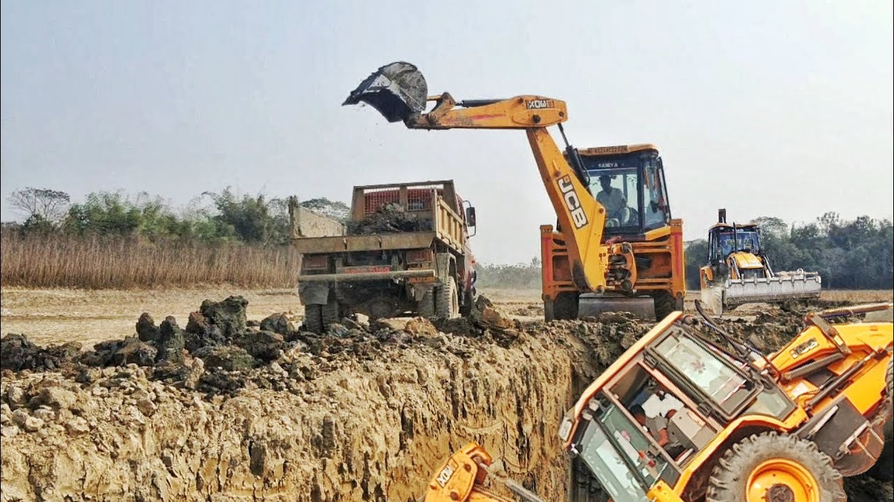 JCB 3DX Plus First Time Working | JCB 4×4 Hard Jump | JCB Backhoe ...