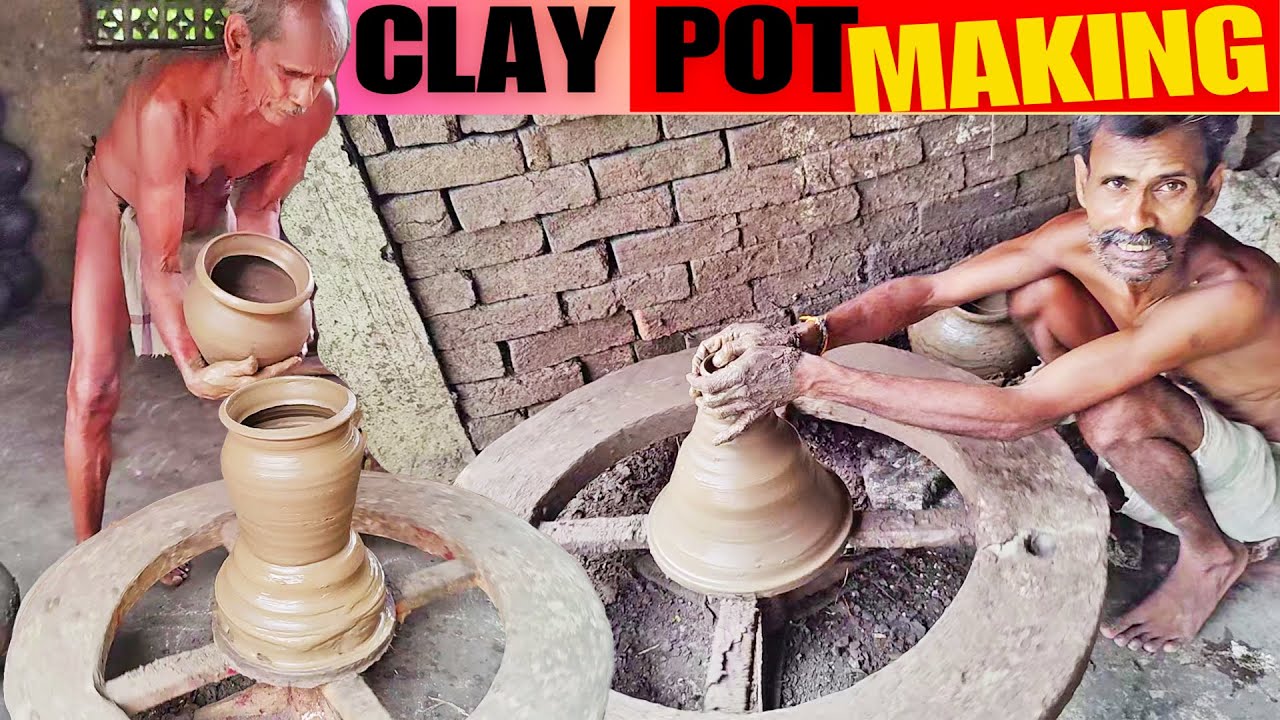 Clay POT Making: Incredible Talent of an Indian POTTER Cyrus in village / Small Scale IndustrY ...