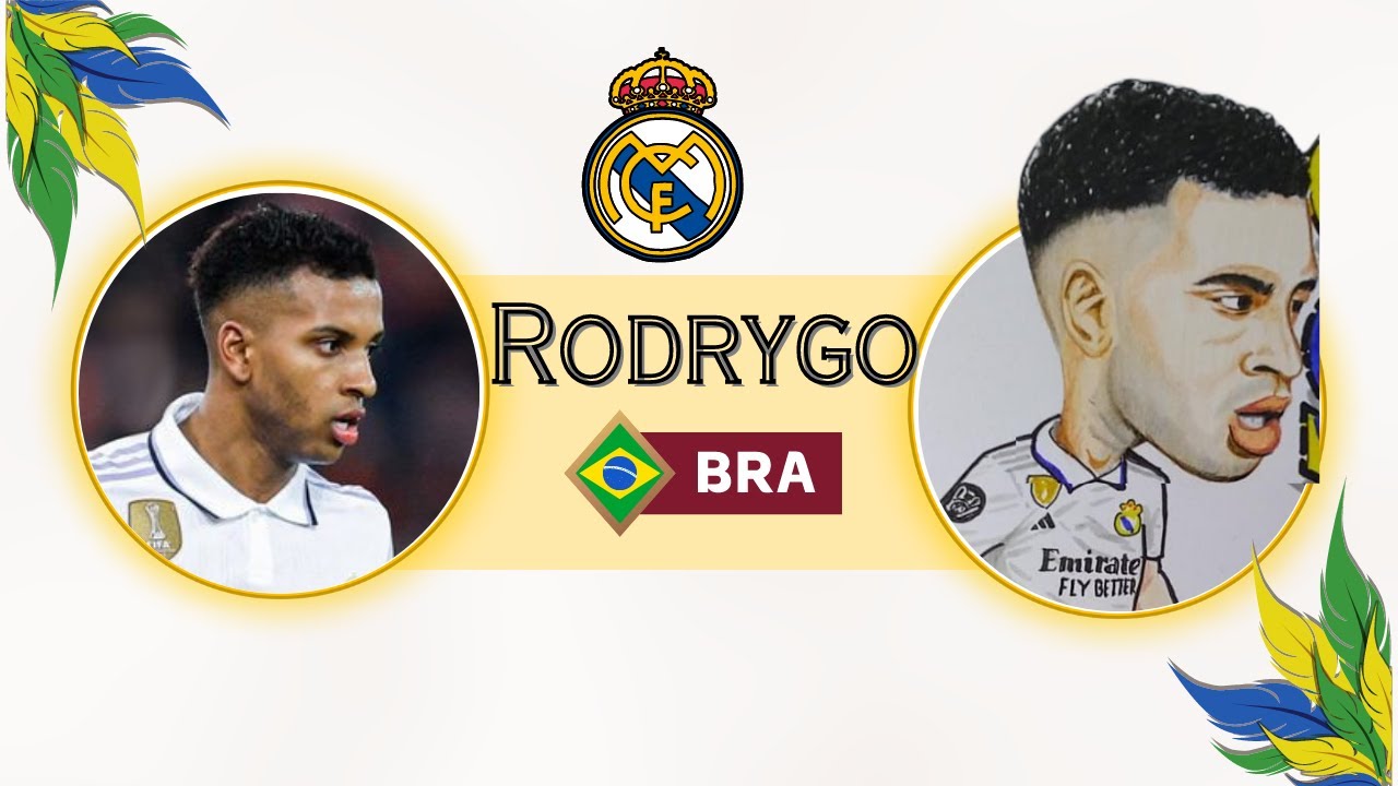 Football Player Caricature RODRYGO | Famous Football Player - YouTube