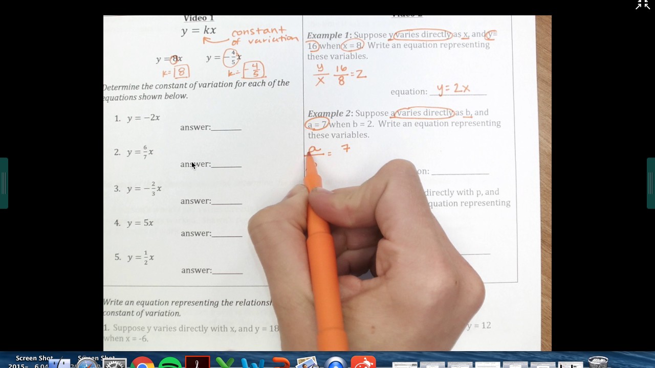 Finding Constant of Variation - YouTube
