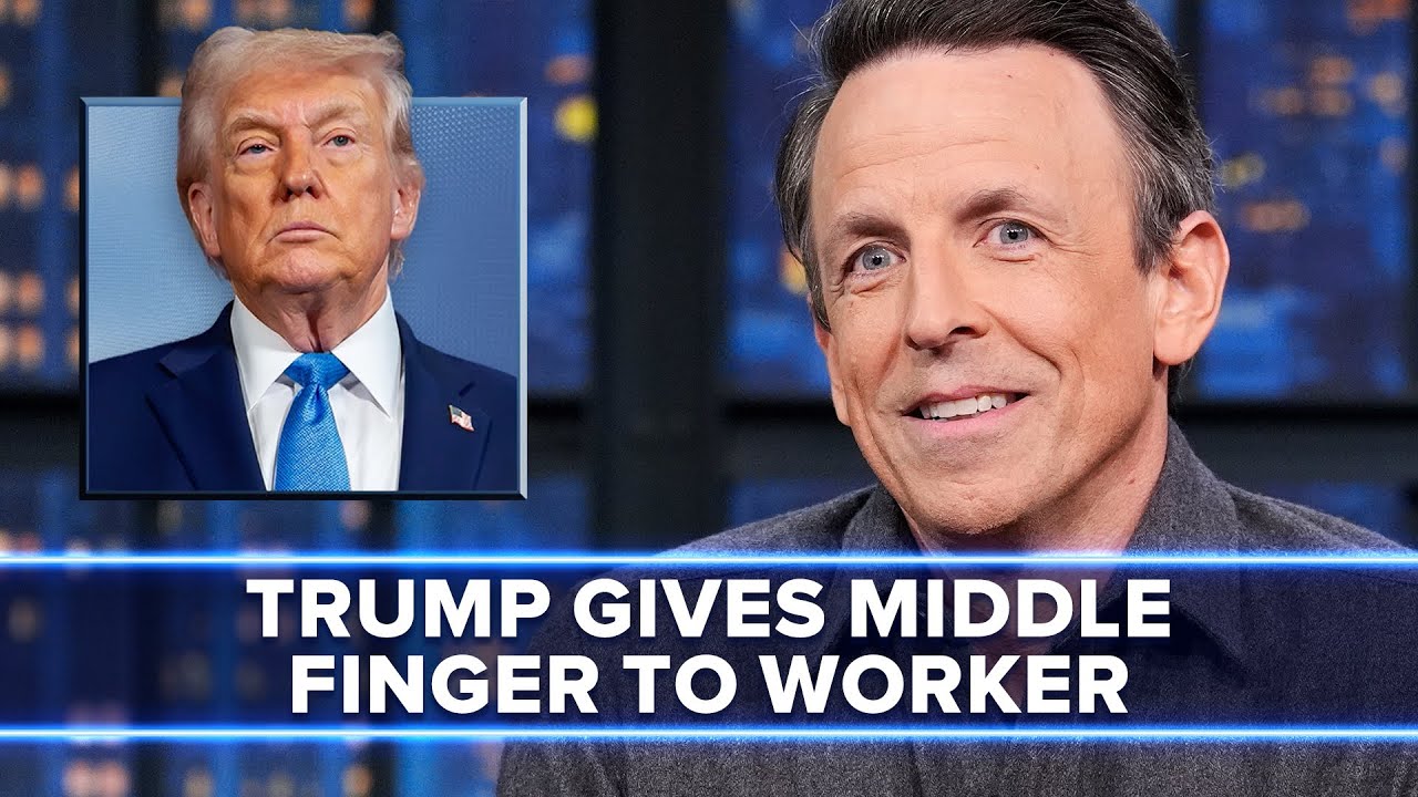 Trump Gives Middle Finger and Mouths "F*ck You" to Worker - YouTube