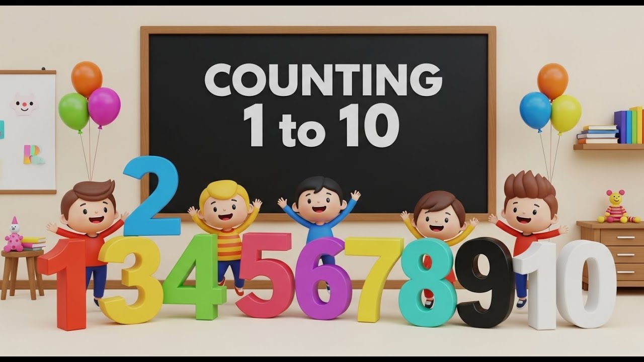 let's learn numbers and counting 1TO10 # nursery rhyme # kids song ...
