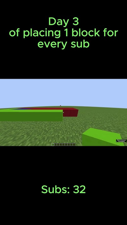 Day 3 of placing 1 block for every subscriber I have | #minecraft #gaming #shorts #fyp - YouTube