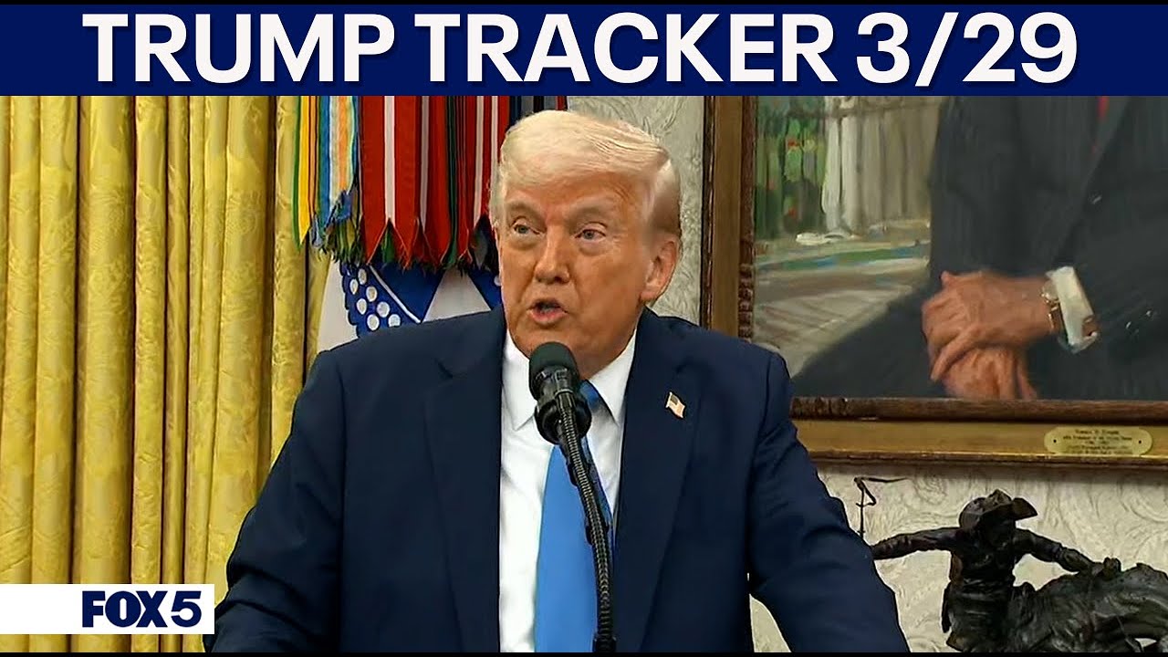 President Donald Trump discusses Signal Group Chat, Tariffs, Russia ...