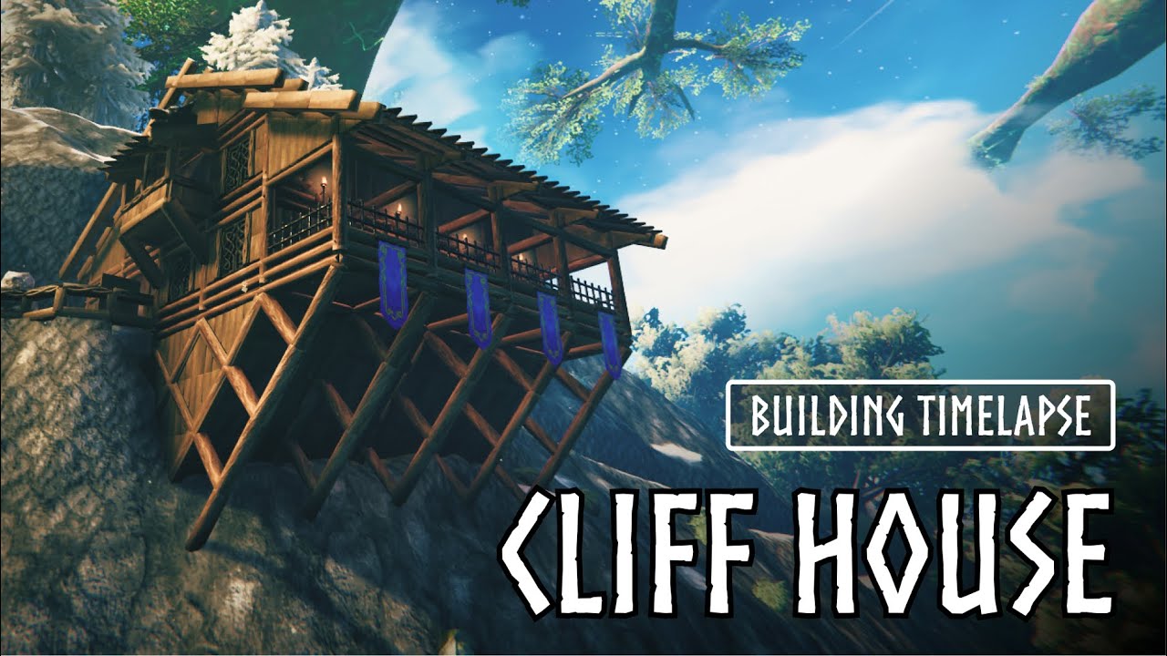 Building House on a Cliff in Valheim - Timelapse - YouTube