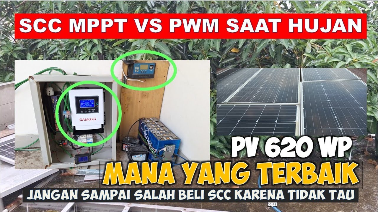 Experiment Plts | SCC PWM vs SCC MPPT Saat Mendung Hujan - YouTube