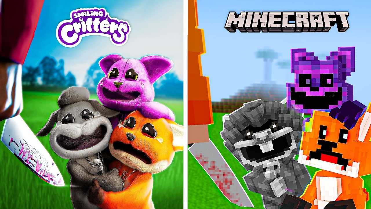 Creé ESCENAS De SMILING CRITTERS En La VIDA REAL en Minecraft - YouTube