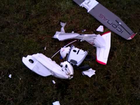 Parkzone Icon A5 after crash in thousand pieces - YouTube