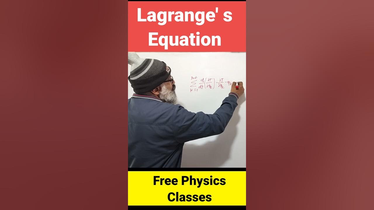 Euler Lagrange's equation of motion|| - YouTube