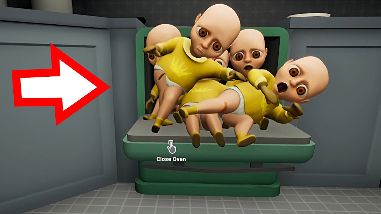 SCARY OVEN IN THE GAME The Baby In Yellow - YouTube