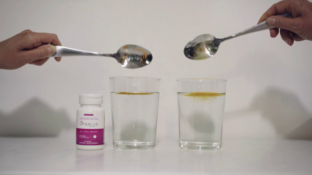UPGRAID turmeric absorption comparison - the most water-soluble. - YouTube