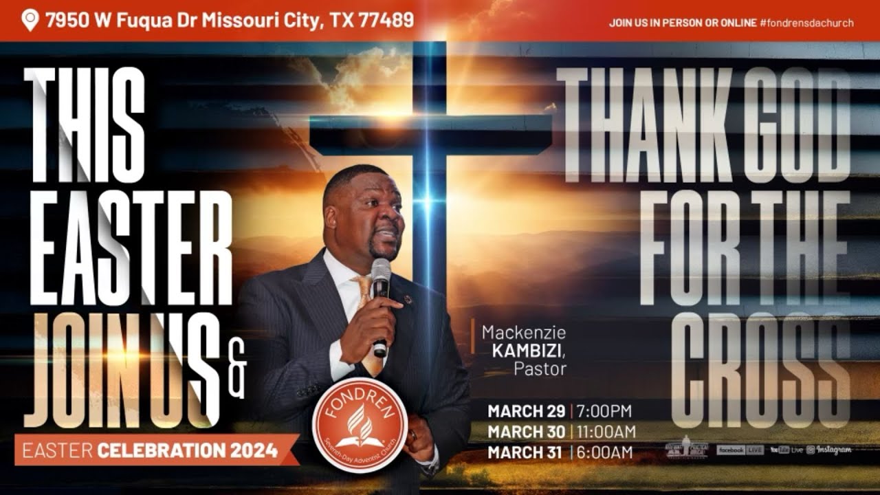 Sabbath Easter Service 03/30/24 "This Man Jesus!" Pastor Mackenzie ...