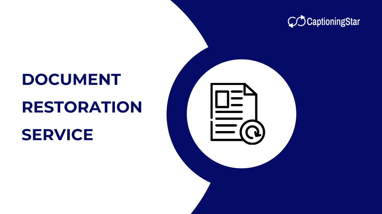 Document Restoration Service from CaptioningStar - YouTube