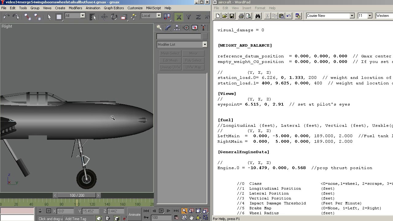 Gmax 1.2 for the Beginning Modeler #36 - Aircraft.cfg Data - YouTube